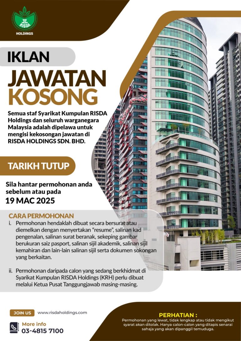 Eksekutif Projek - RISDA Holdings Sdn Bhd (RHSB)